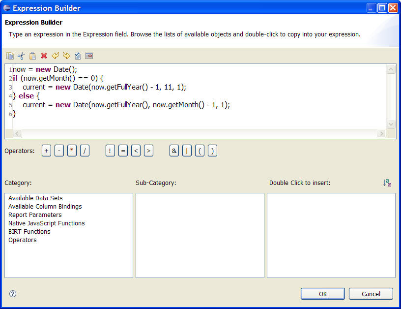 Javascript Date Functions In BIRT
